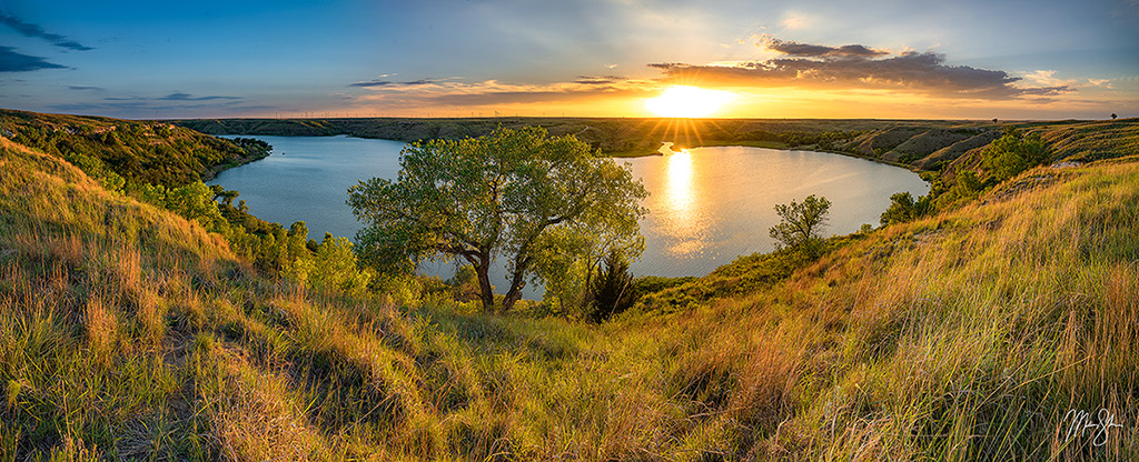 Clark County Summer Sunset | Clark State Fishing Lake, Kansas | Mickey ...