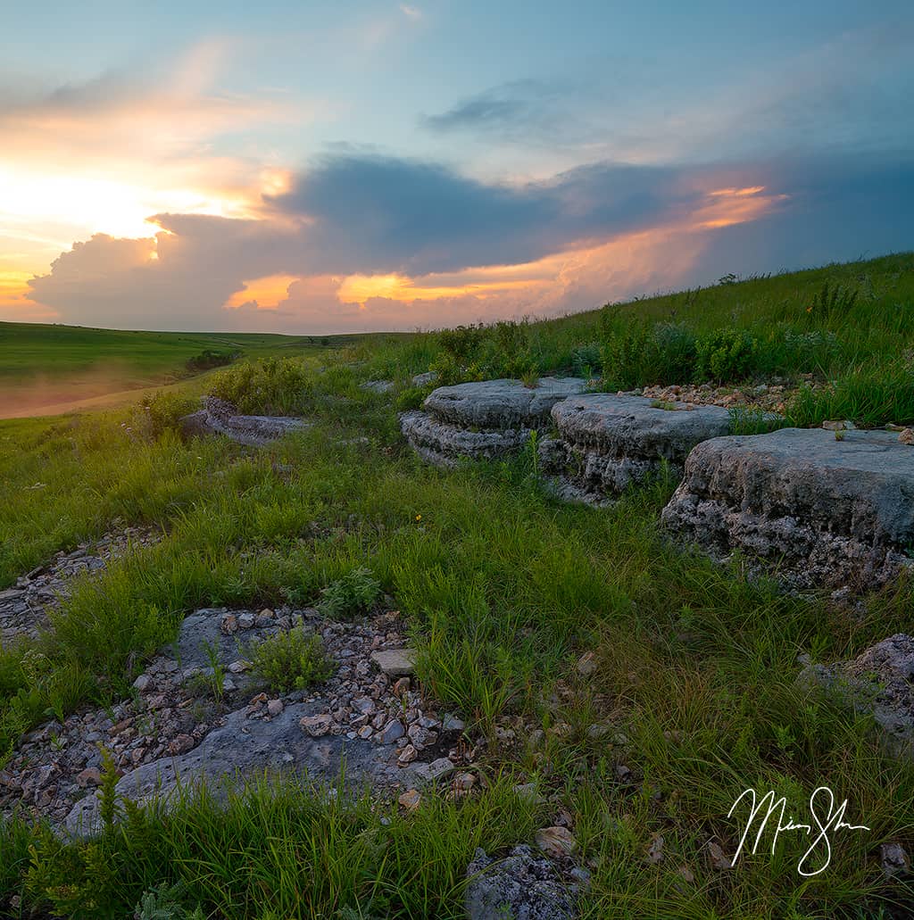 Flint Hills Stormy Sunset | Texaco Hill, The Flint Hills, Kansas ...
