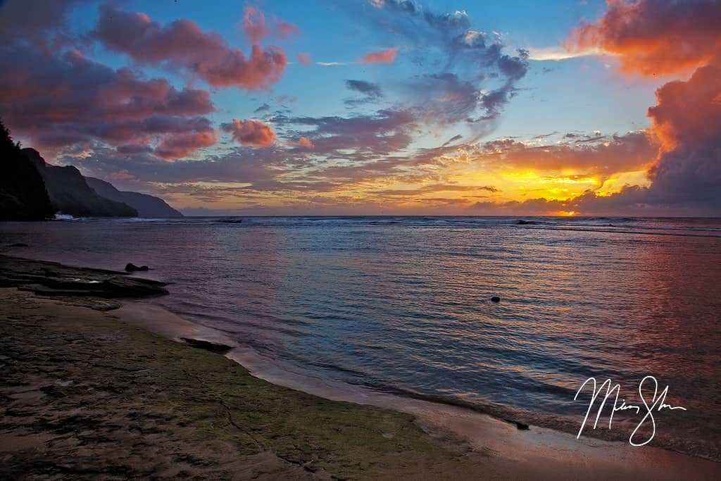 Ke'e Beach Sunset | Ke'e Beach, Napali Coast, Kauai, Hawaii | Mickey ...