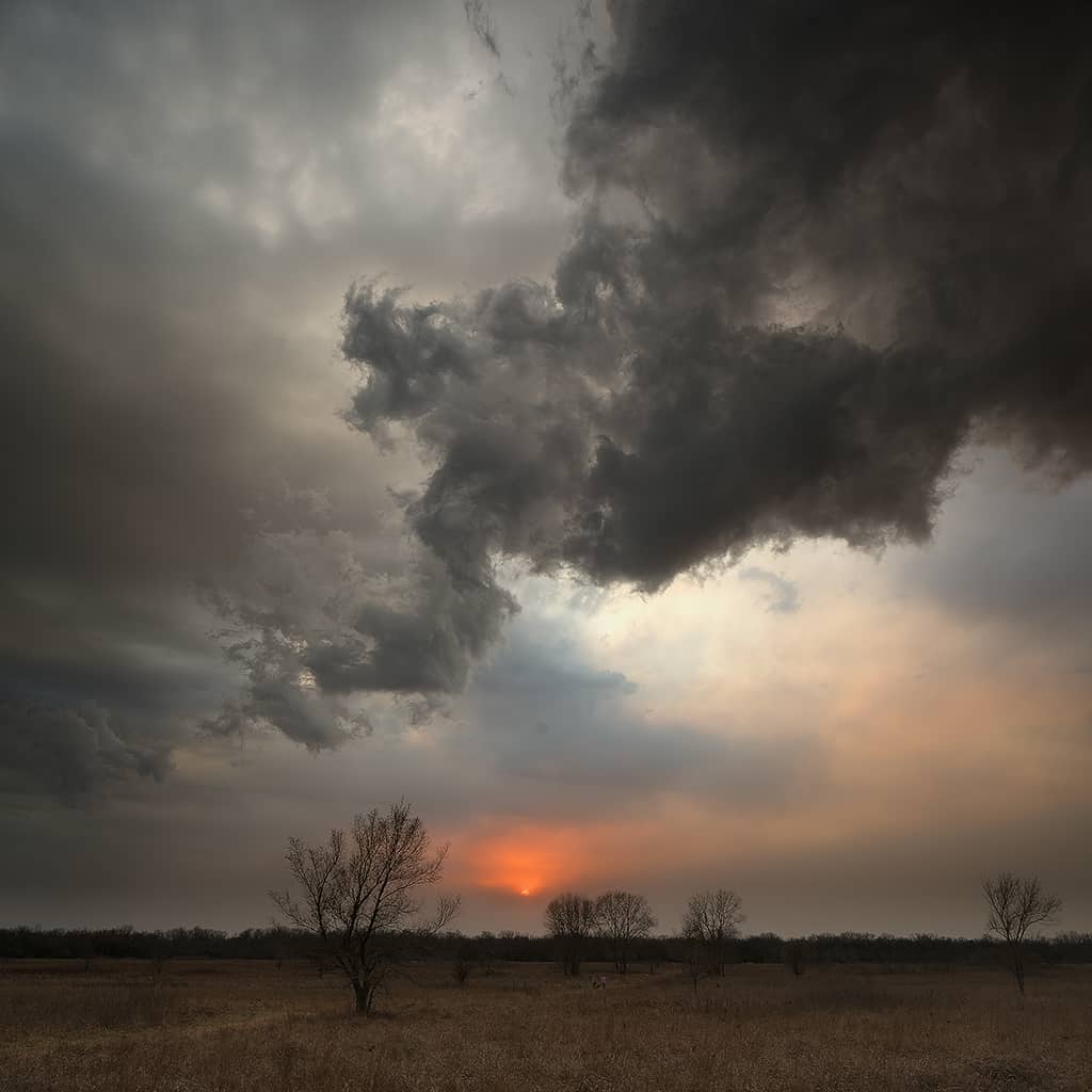 Smoke and Storms in Kansas | Wichita, Kansas | Mickey Shannon Photography