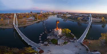 Wichita Twilight Panorama | The Keeper of the Plains, Wichita, Kansas ...