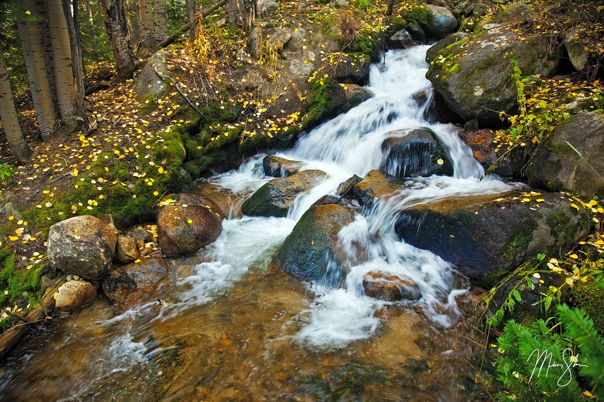 Boulder Brook Autumn Waterfalls | Boulder Brook, Rocky Mountain ...