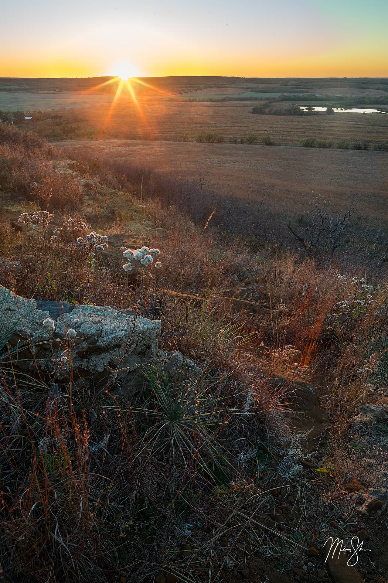 Coronado Heights Sunset | Coronado Heights, KS | Mickey Shannon Photography