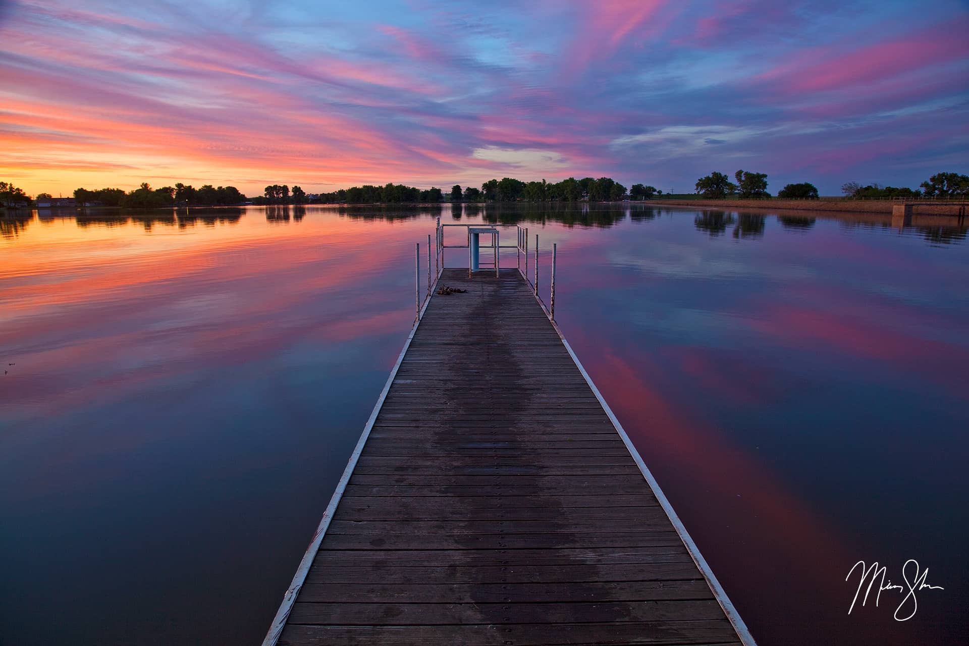 Eureka City Lake Pier Sunset | Eureka City Lake, Kansas | Mickey ...