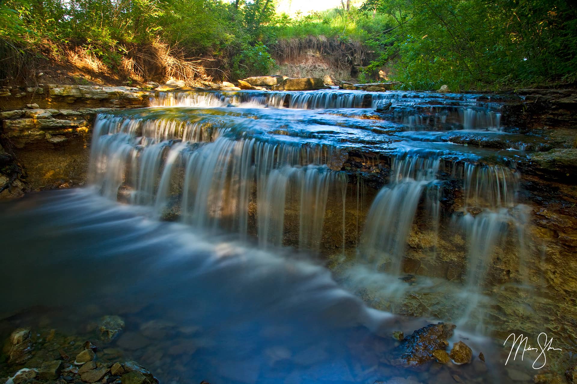 Lower Prather Creek Falls | Chase State Fishing Lake, Kansas | Mickey ...