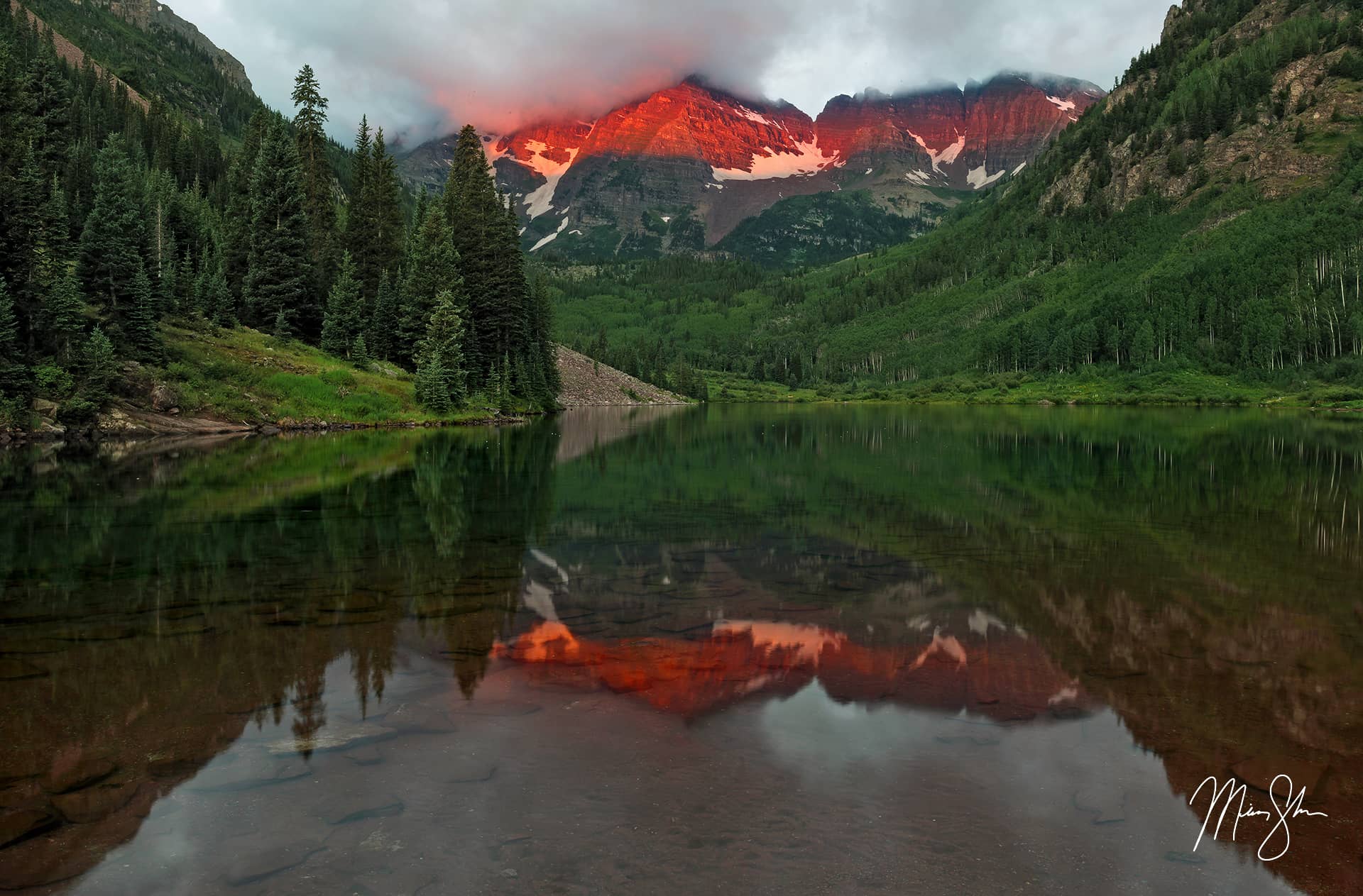 Maroon Bells Alpineglow | Aspen, Colorado | Mickey Shannon Photography