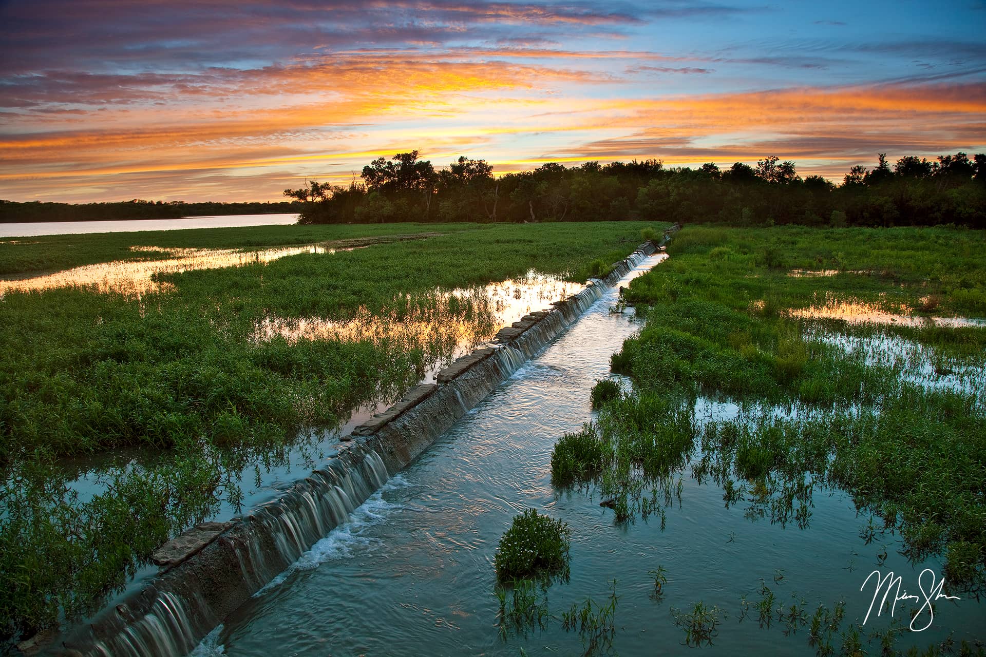 Santa Fe Lake Sunset | Santa Fe Lake, Augusta, Kansas | Mickey Shannon ...