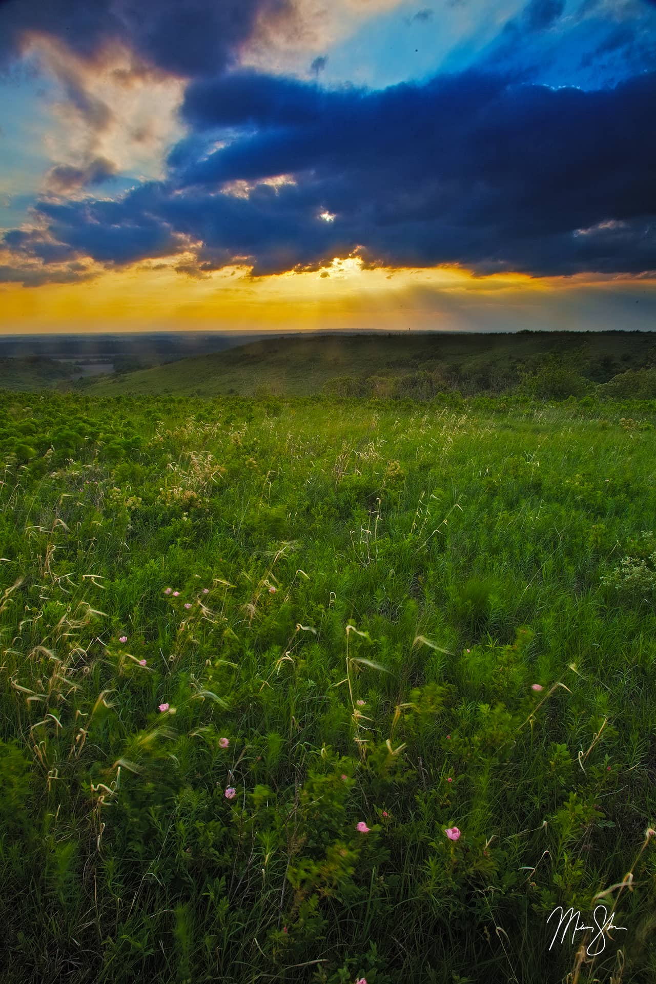 Spring Sunset On The Konza Prairie | Konza Prairie, Manhattan, Kansas ...
