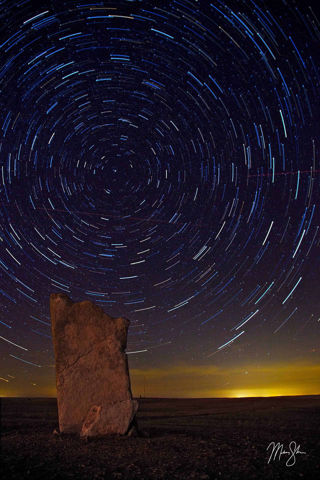 Star Trails Over Teter Rock | Teter Rock, Flint Hills near Cassoday ...
