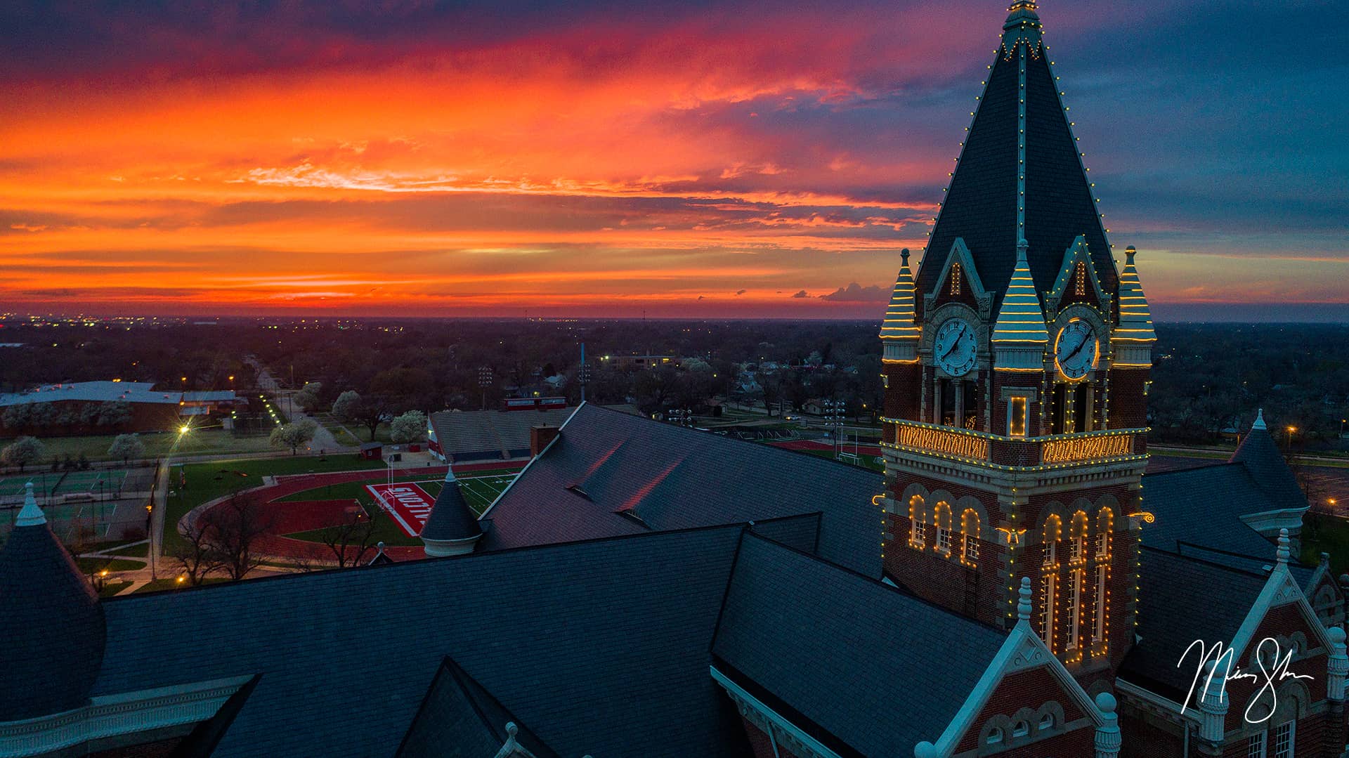Sunset Clocktower | Friends University, Wichita, Kansas | Mickey ...