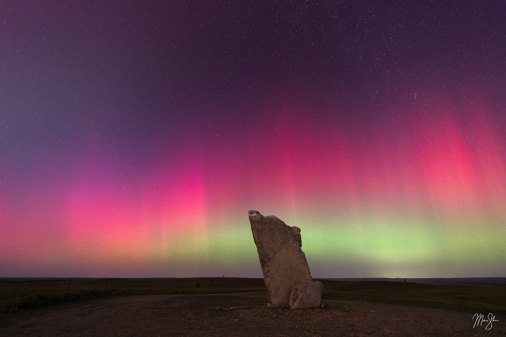 Teter Rock Aurora | Teter Rock, Flint Hills, Kansas | Mickey Shannon ...