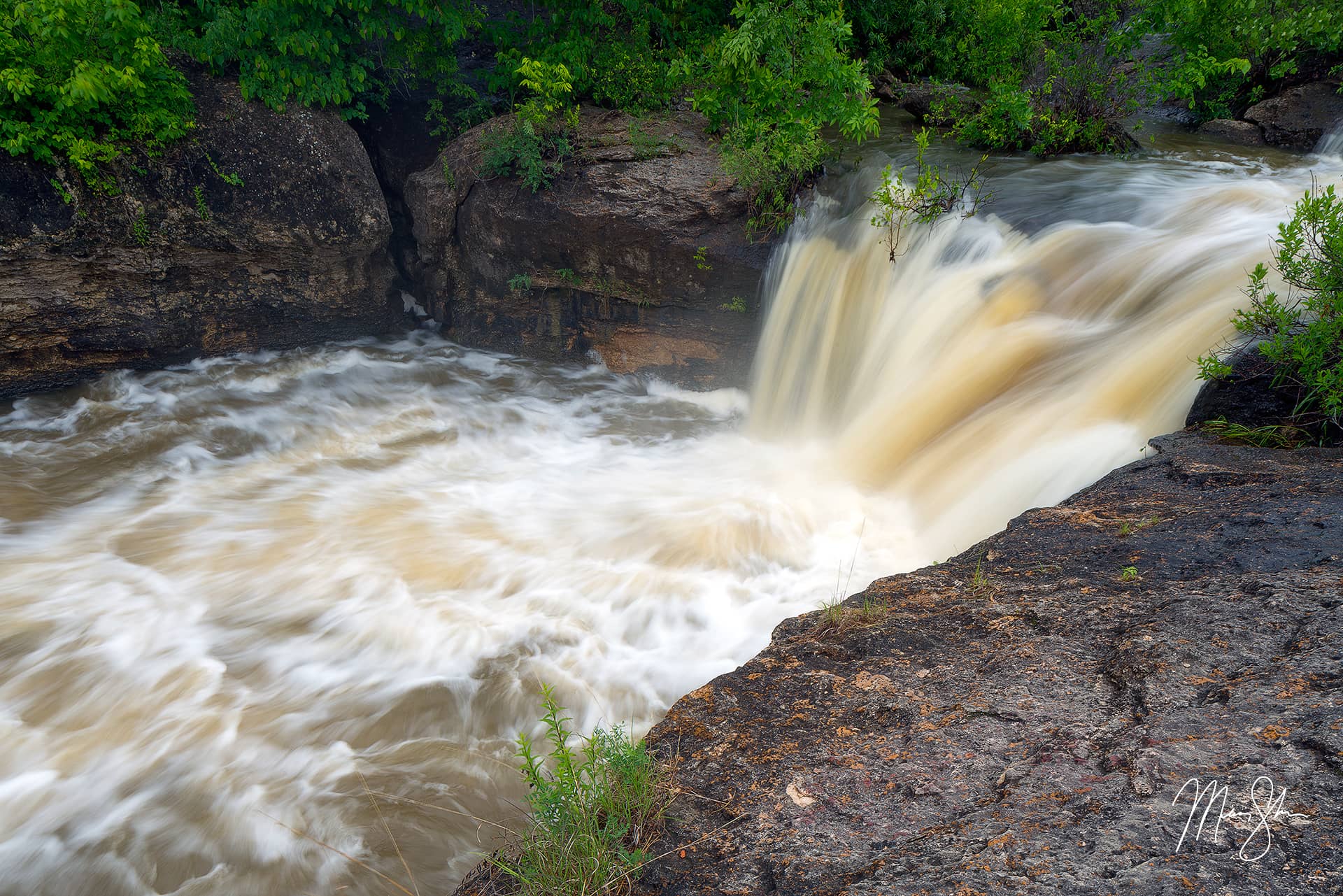 The Pool of Butcher Falls | Red Buffalo Ranch, Sedan, Kansas | Mickey ...